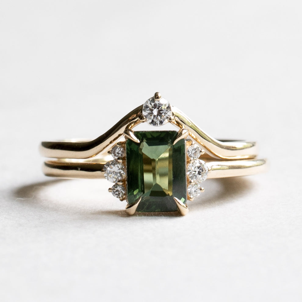 14K Green Sapphire Ring Set – Adrian Rose